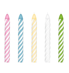 Unlit Birthday Candles Royalty Free Vector Image
