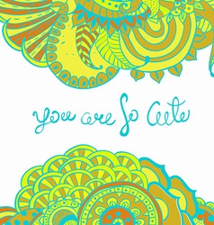 Natural floral background with spring lettering Vector Image