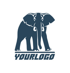 Elephant sign logo emblem -05 Royalty Free Vector Image