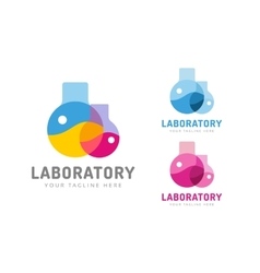 Laboratory symbols science and chemistry icons Vector Image