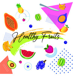 Fruits for healthy eating Royalty Free Vector Image