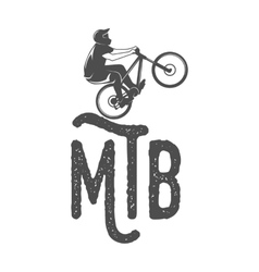 Mountain bike symbol Royalty Free Vector Image