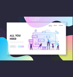 Front end development isometric interface Vector Image