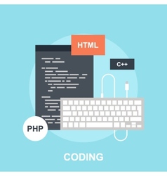 C programming language with script sample Vector Image