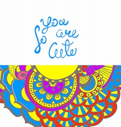 Natural floral background with spring lettering Vector Image