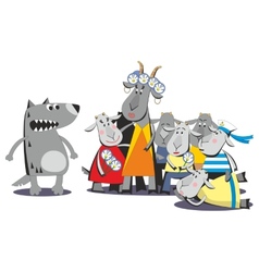 Cute animals cartoon set Royalty Free Vector Image