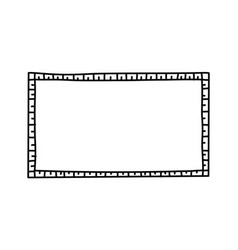 Doodle frames rectangle hand drawn borders Vector Image