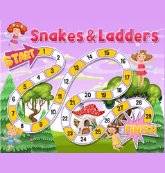 Snake ladder board game Royalty Free Vector Image