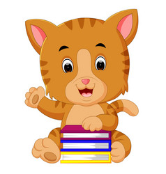 Cute cat cartoon Royalty Free Vector Image - VectorStock