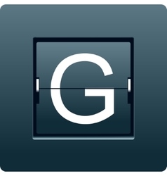 Mechanical letter g engraving Royalty Free Vector Image