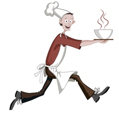 Cartoon fast food chicken nugget cowboy character Vector Image