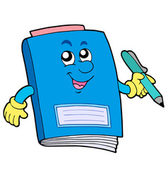 Cartoon smiling book Royalty Free Vector Image