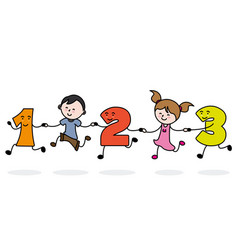 School theme with numbers Royalty Free Vector Image