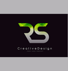 Rs letter logo design purple texture creative Vector Image