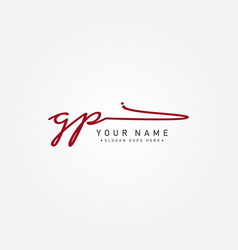 Initial mh signature logo template hand drawn Vector Image