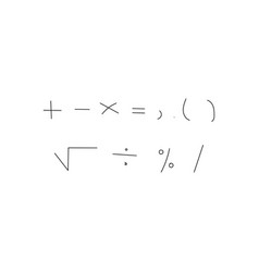 Heart shape with math formulas Royalty Free Vector Image