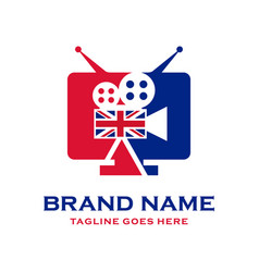 Entertainment logo design Royalty Free Vector Image