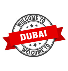 Welcome to dubai stamp Royalty Free Vector Image