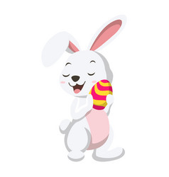 Cute duck cartoon holding golden egg Royalty Free Vector