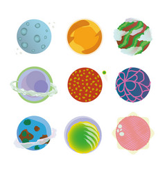 Set of solar system planets Royalty Free Vector Image