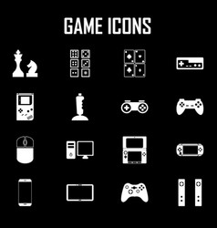 White computer icon set Royalty Free Vector Image