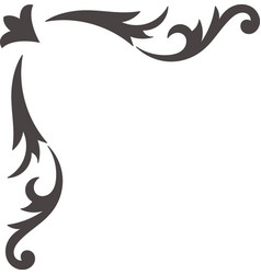 Corner border calligraphy line Royalty Free Vector Image