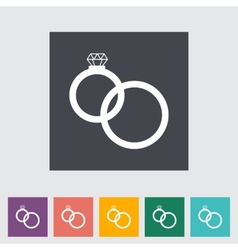 Bride and groom heart themed wedding card Vector Image