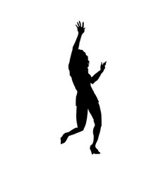 Leaping ballet dancer silhouette Royalty Free Vector Image
