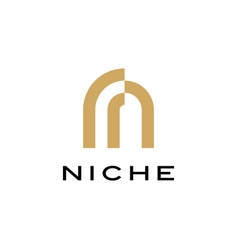 Niche door window shape logo icon Royalty Free Vector Image