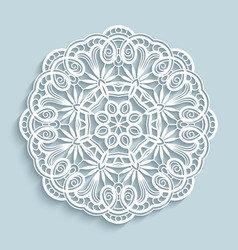 Ornamental geometric doily pattern Royalty Free Vector Image