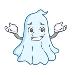 Police cute ghost character cartoon Royalty Free Vector
