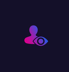 Viewer spectator icon Royalty Free Vector Image