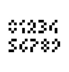 Digital numbers set number font text Royalty Free Vector