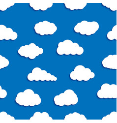 Clouds seamless pattern set Royalty Free Vector Image