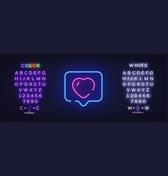 Like share neon sign design template Royalty Free Vector