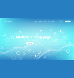 Blue medical background concept poster design Vector Image