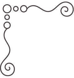 Corner border calligraphy line Royalty Free Vector Image