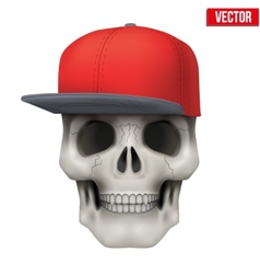 Skull head wearing a hat Royalty Free Vector Image