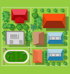 City top view town map seamless pattern Royalty Free Vector