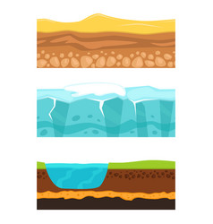 Underground layers of earth seamless ground Vector Image