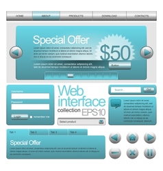 Gray website template Royalty Free Vector Image