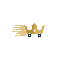 Royal queen letters and crown logo Royalty Free Vector Image