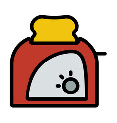 Red toaster kitchen equipment Royalty Free Vector Image