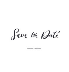 Save the date cute modern calligraphy wedding Vector Image