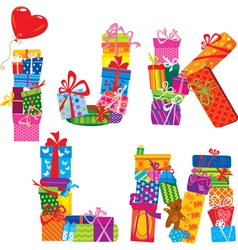 English alphabet in summer style Royalty Free Vector Image