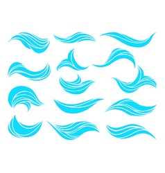 Four scenes of ocean waves Royalty Free Vector Image