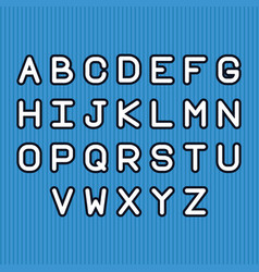 Pixel alphabet letters numbers fonts typeface Vector Image