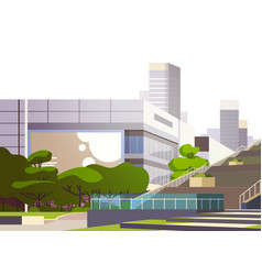 Office building exterior commercial Royalty Free Vector