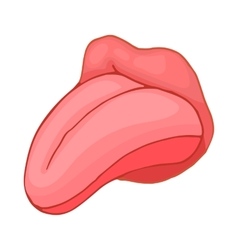 Cartoon of human tongue anatomy Royalty Free Vector Image