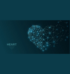 Polygonal wireframe mesh futuristic with rocket Vector Image